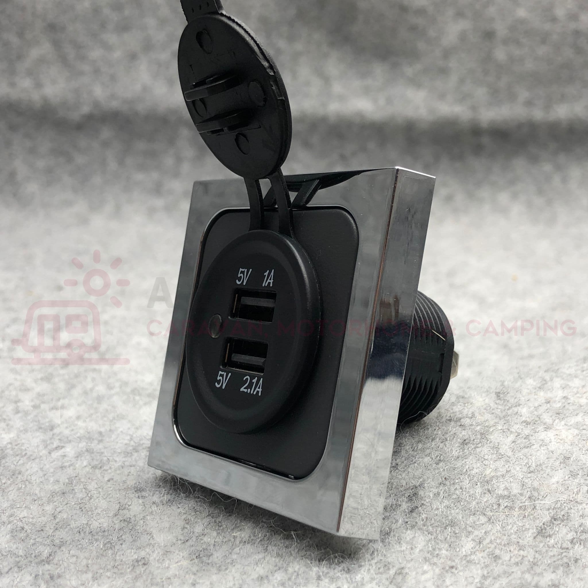 CBE C-Line Twin USB Socket & Faceplate Gloss Chrome - CG Range